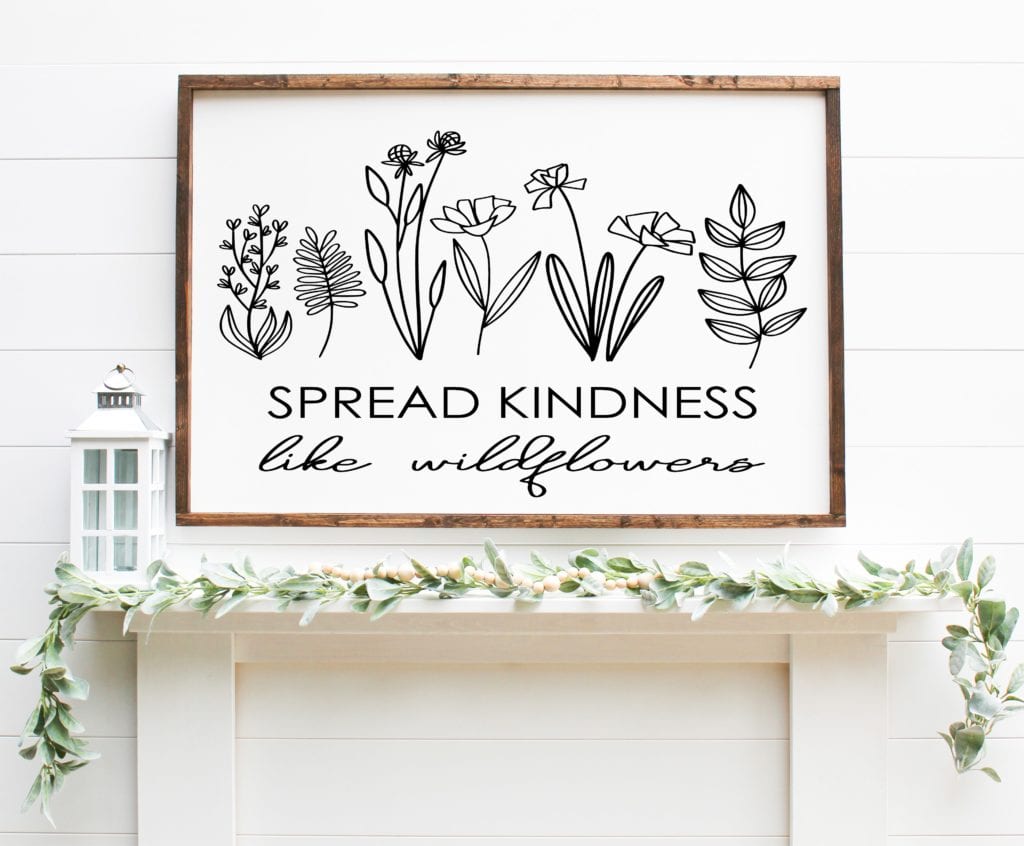 22×16 Spread Kindness, Sign Making Kit – Rise and Shine Wood Signs