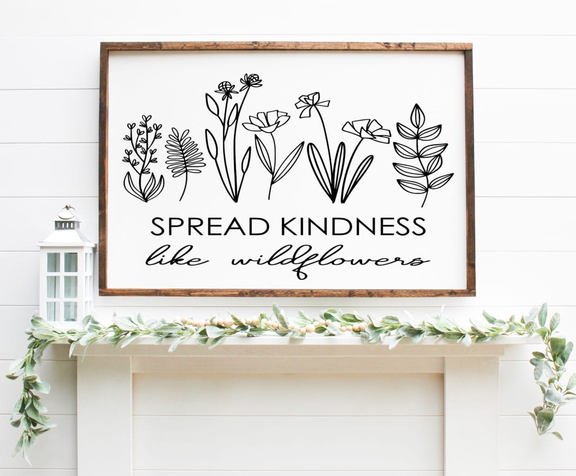 22×16 Spread Kindness, Sign Making Kit – Rise and Shine Wood Signs